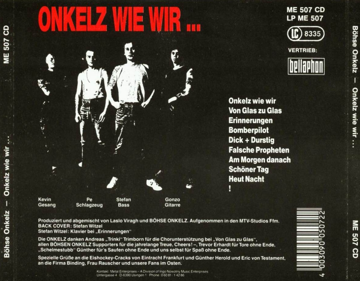 Das vierte Studioalbum erscheint: „Onkelz wie wir“ und Kevin wird zum ...